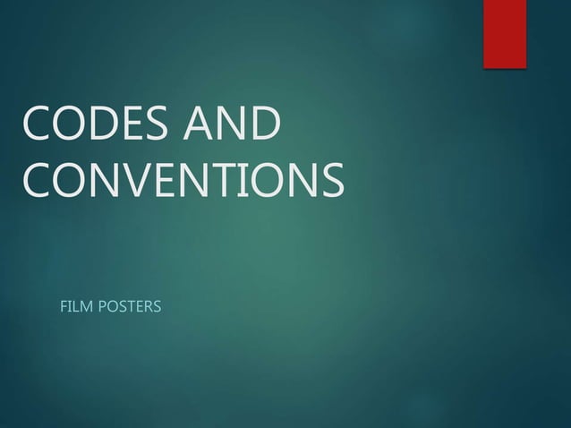 Codes and convention of posters