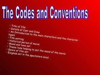 Codes and conventions | PPT
