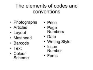 Codes and conventions | PPT