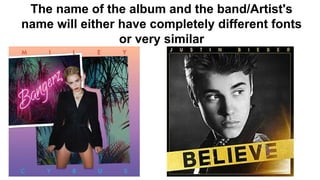 Codes and conventions of album covers | PDF