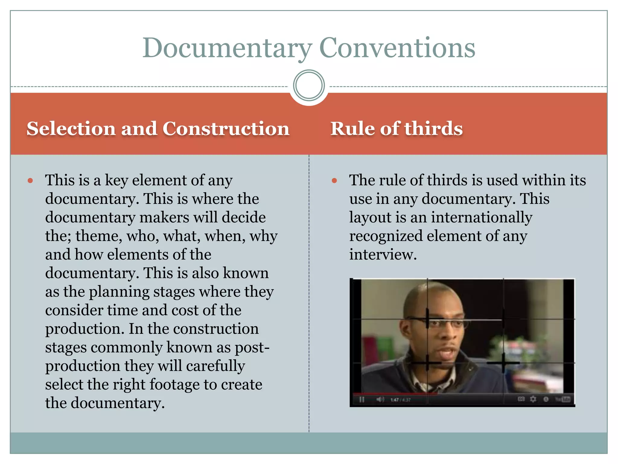 Codes and conventions of a documentary | PPTX