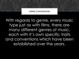 Codes and Conventions of Music Videos | PPTX