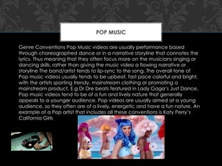 Codes and Conventions of Music Videos | PPTX