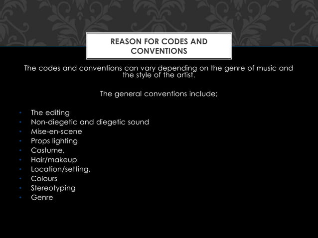 Codes and Conventions of Music Videos | PPTX