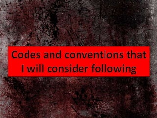 Codes and conventions of horror film | PPT
