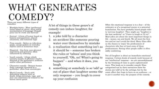 Codes and conventions of comedies | PPTX