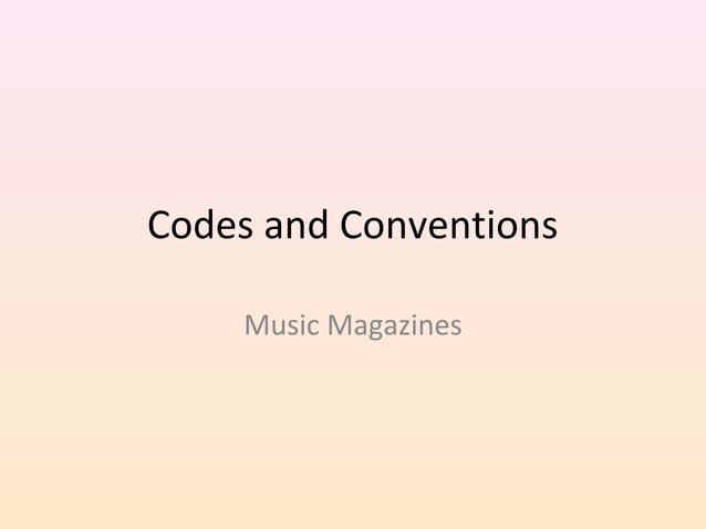 Codes and conventions | PPT