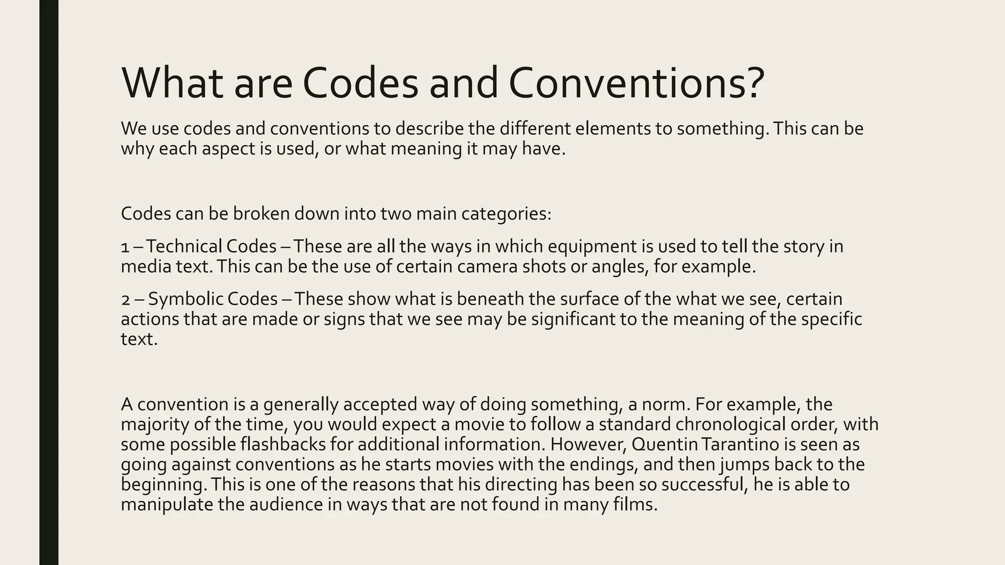 Codes and Conventions | PPT