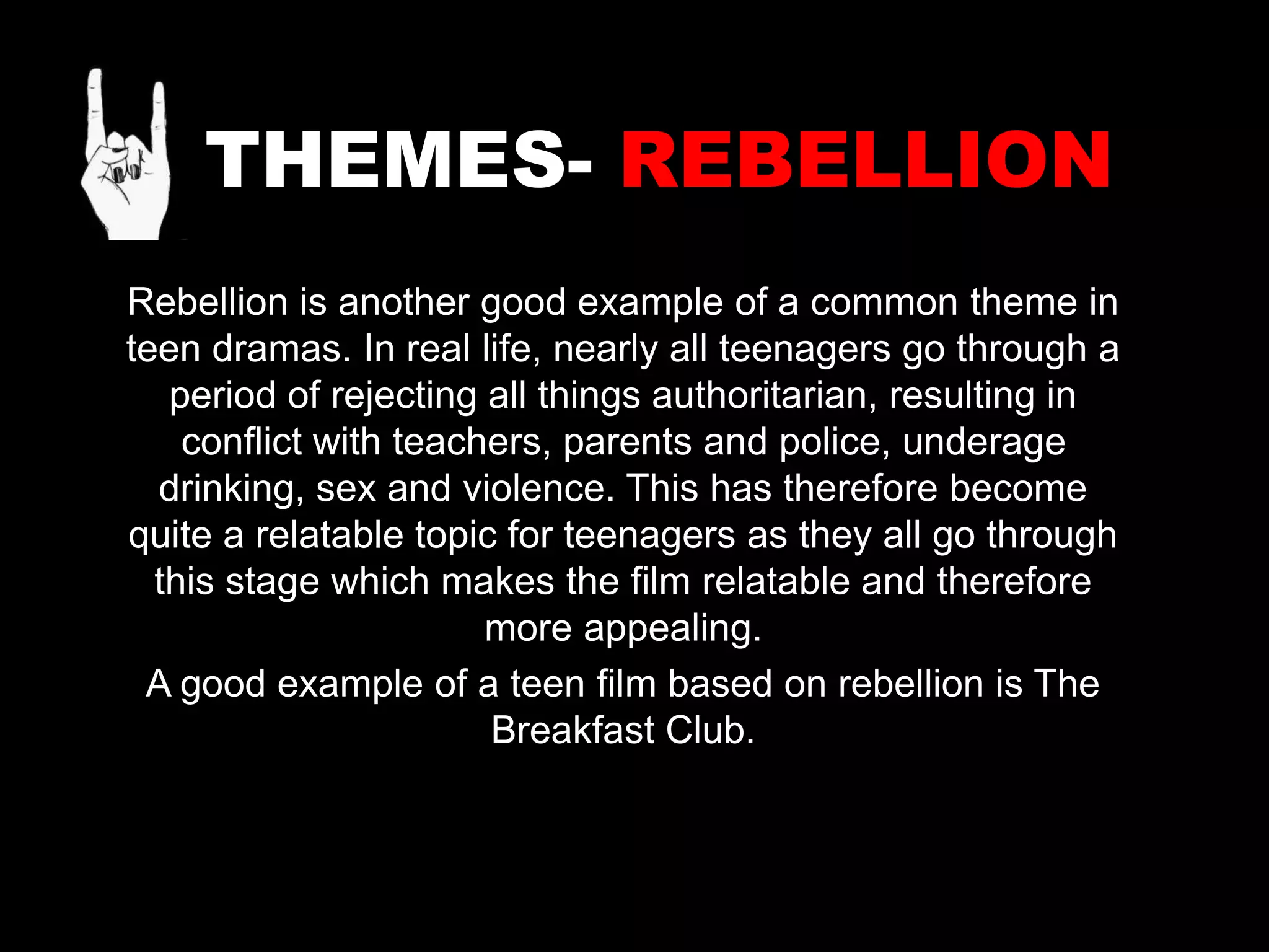 Codes and conventions of a teen drama film | PPTX