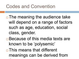 Codes and conventions | PPT