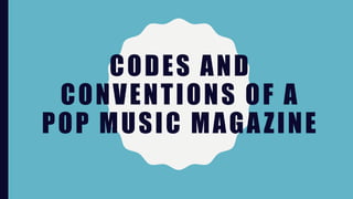 Codes and Conventions | PPTX | Desktop Publishing | Computer Software and Applications