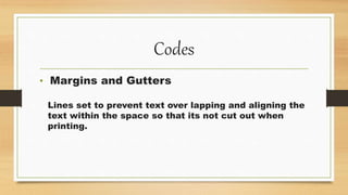 Codes and conventions | PPT