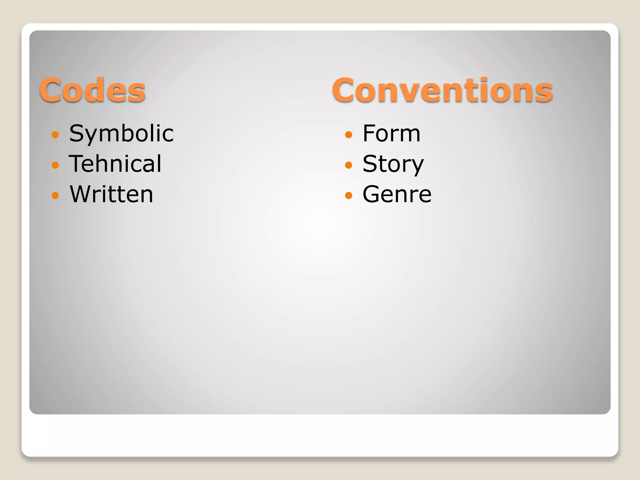 Codes and conventions | PPT
