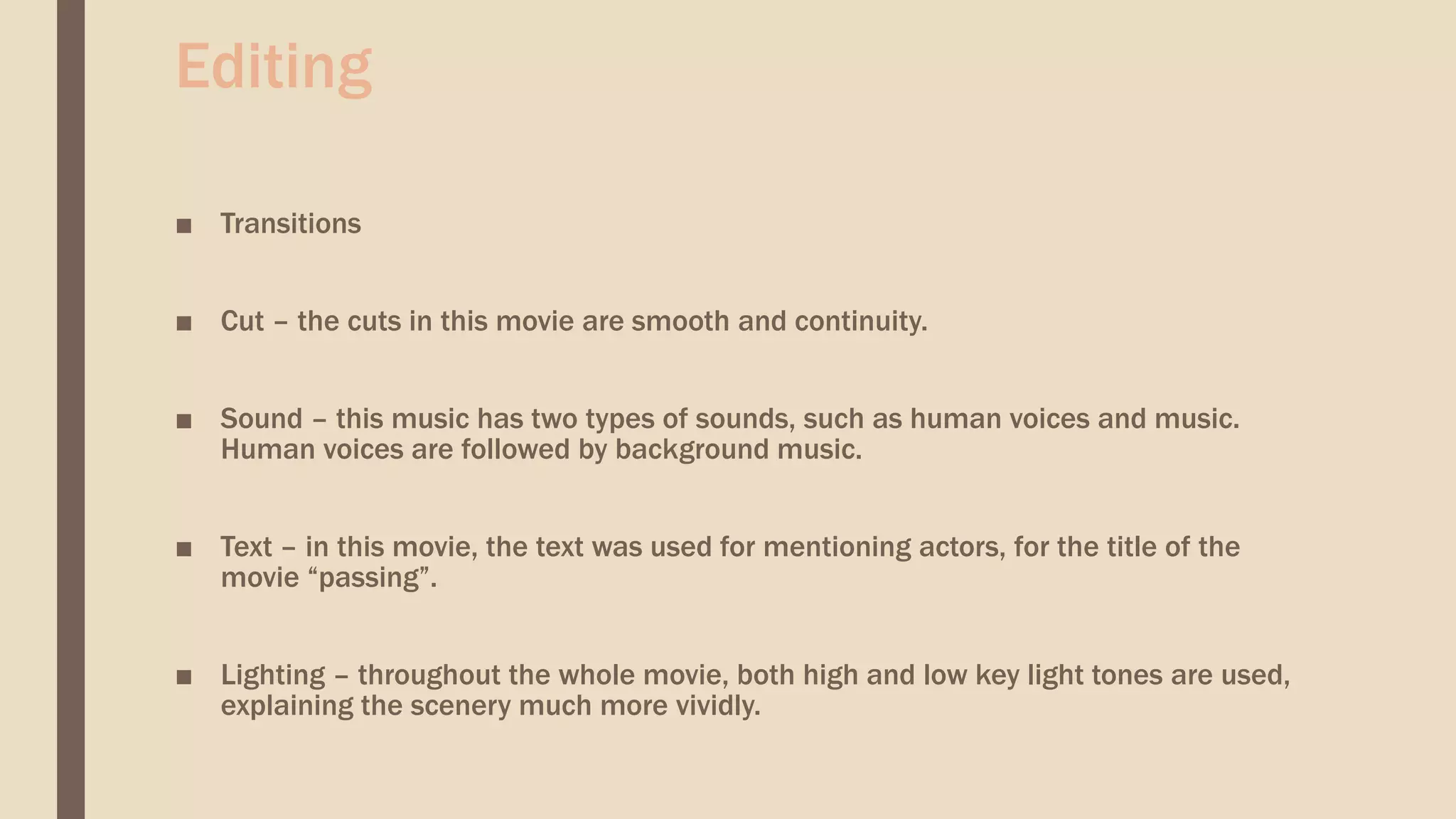 Codes and conventions for movie passing | PPTX