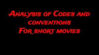 Inspirational movie codes and conventions | PPTX