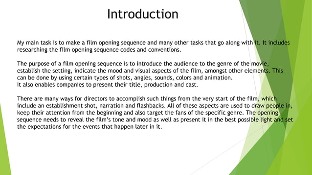Opening sequence-codes and conventions | PPT