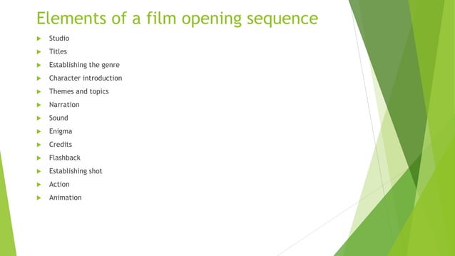 Opening sequence codes and conventions | PPTX