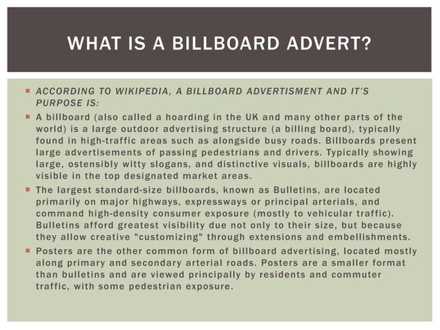 Codes and conventions billboard adverts | PPTX | Advertising Industry ...