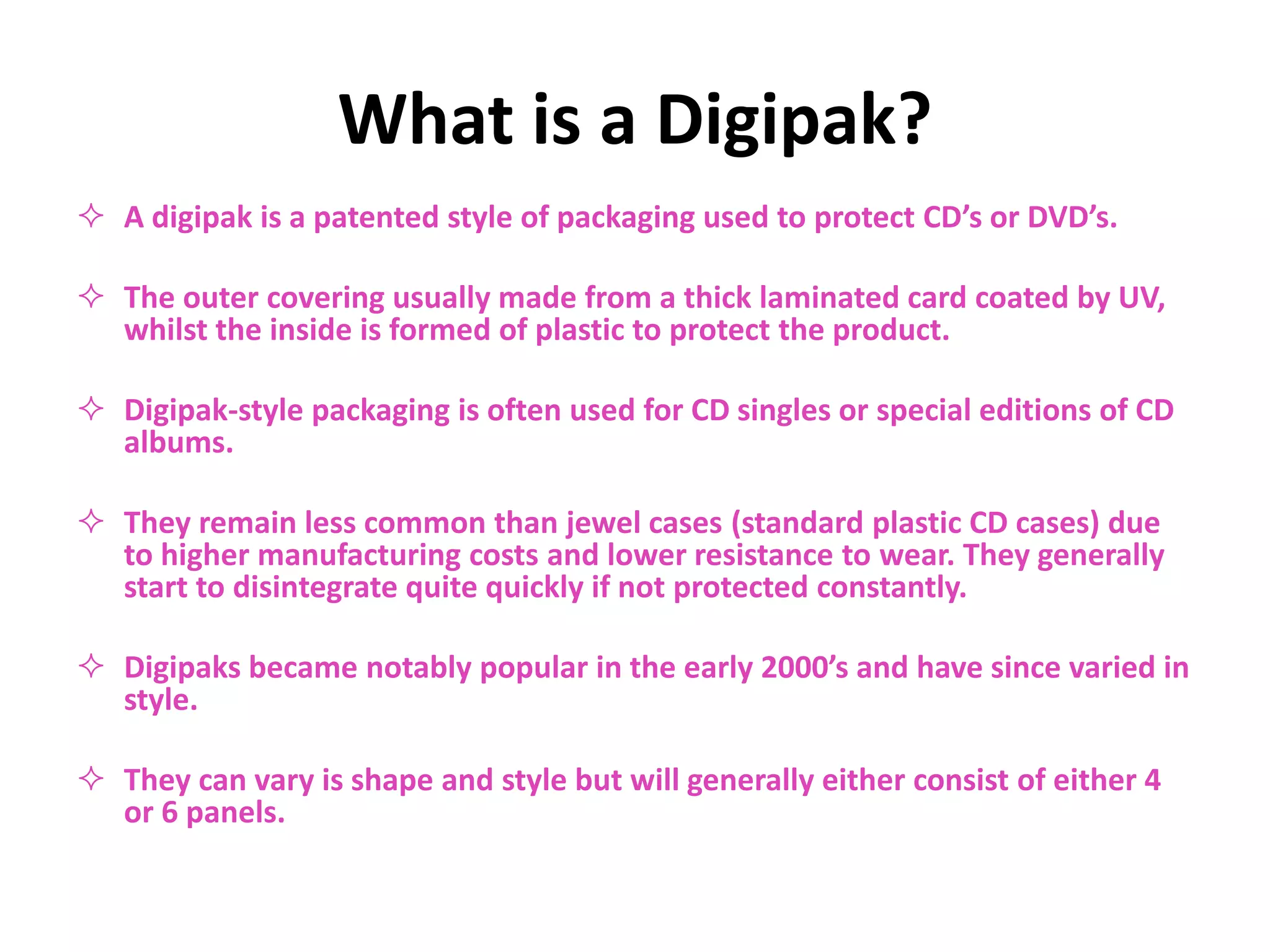 Codes and conventions of a digipack | PPTX