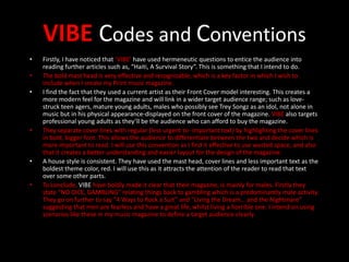 Codes and conventions media studies | PPTX | Music | Entertainment