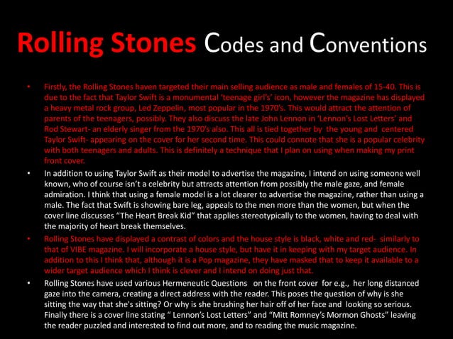 Codes and conventions media studies | PPTX | Music | Entertainment