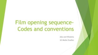 Opening sequence codes and conventions | PPT