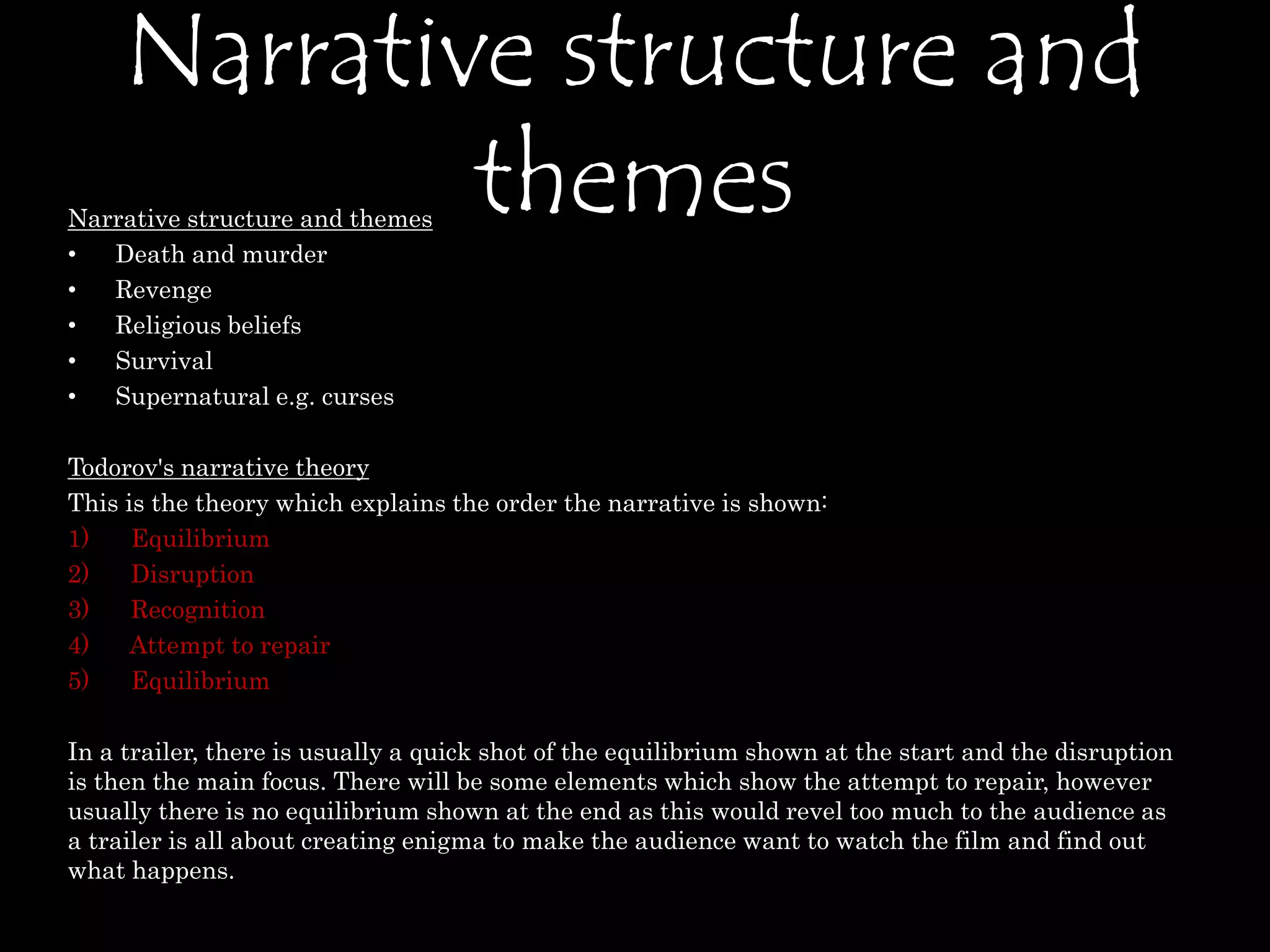 Codes and conventions in the horror genre | PPTX