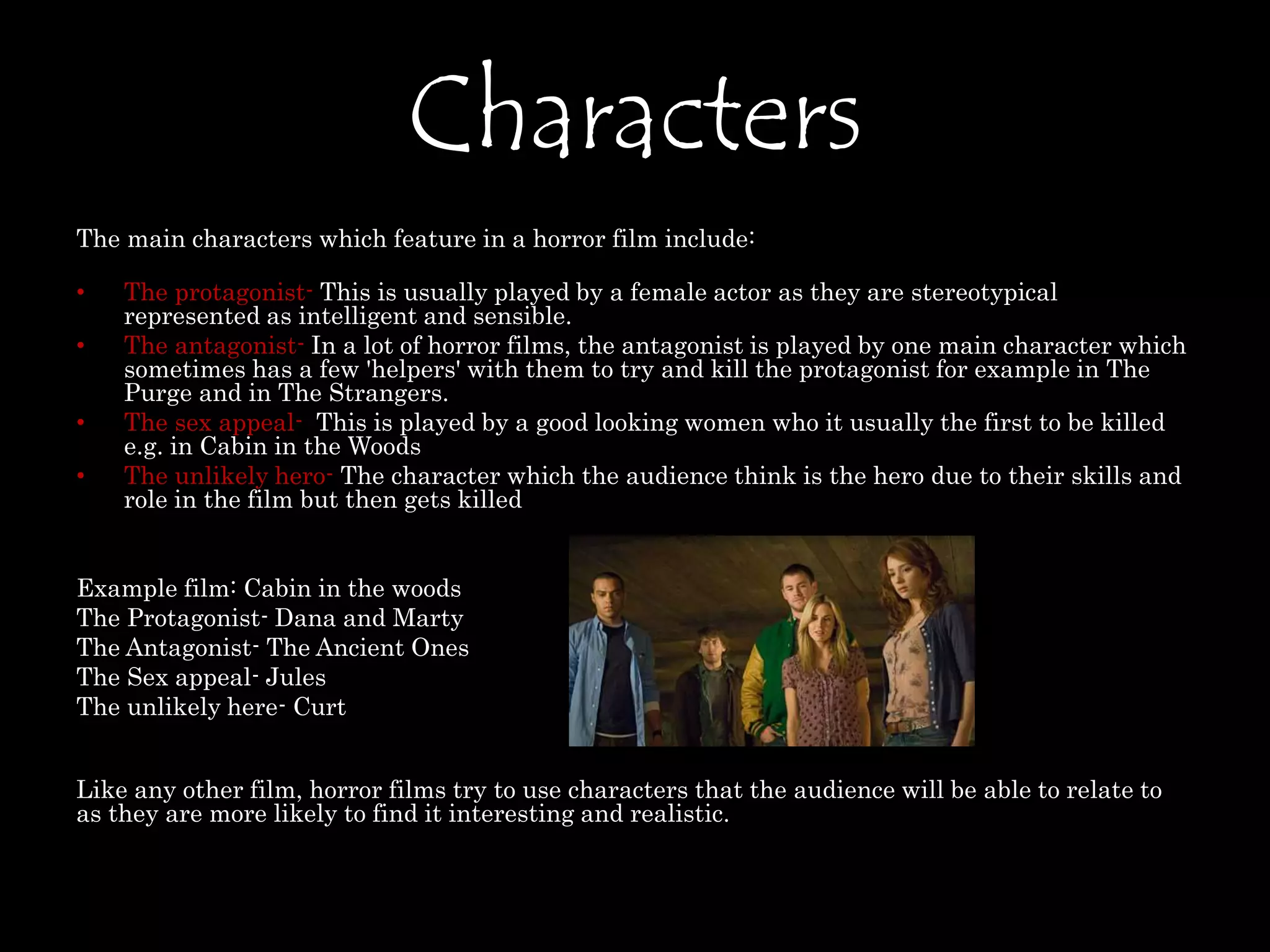 Codes and conventions in the horror genre | PPTX