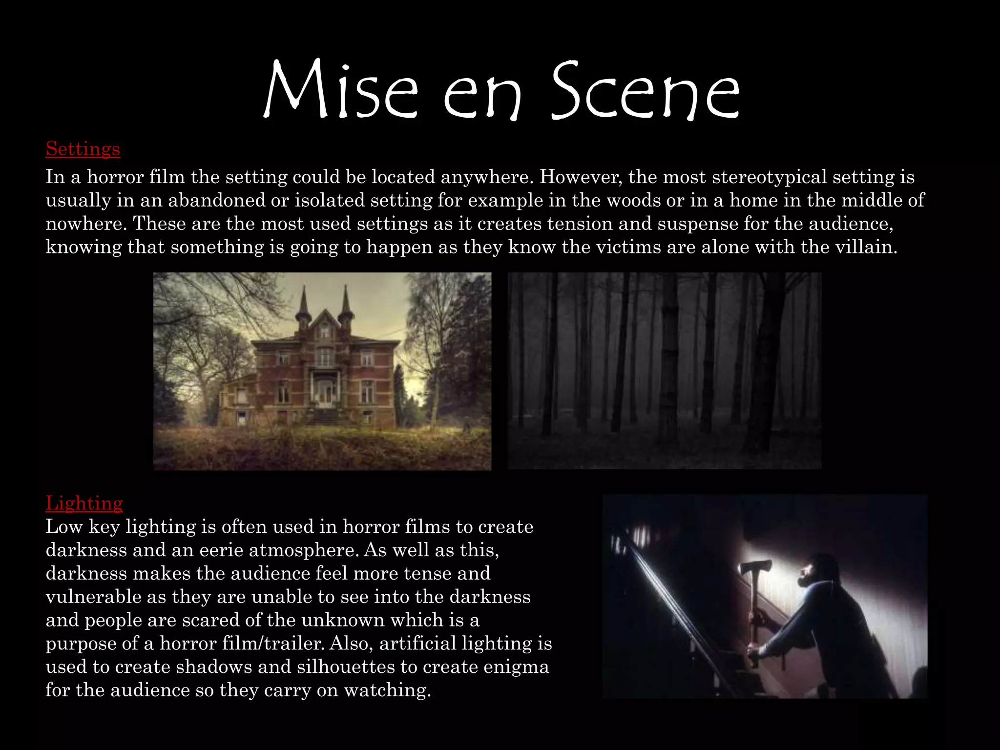 Codes and conventions in the horror genre | PPTX