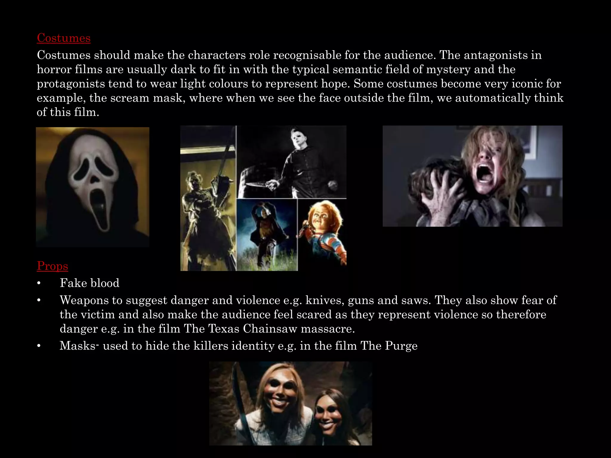 Codes and conventions in the horror genre | PPTX