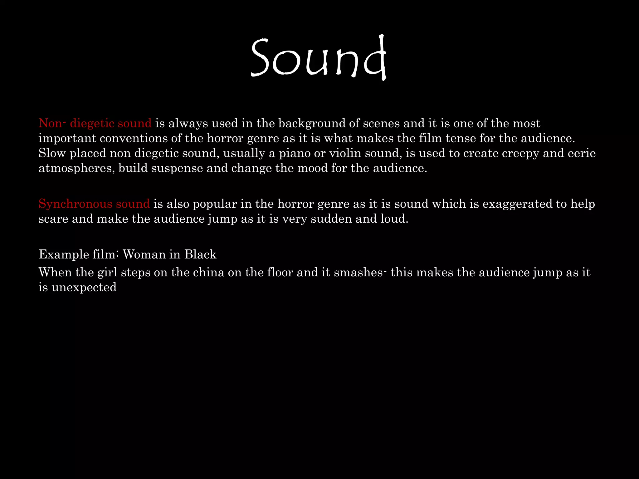 Codes and conventions in the horror genre | PPTX