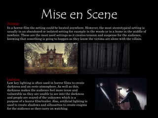 Codes and conventions in the horror genre | PPTX