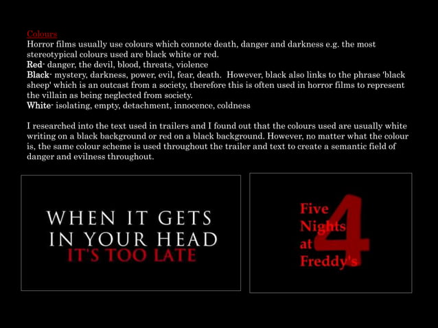 Codes and conventions in the horror genre | PPTX | Horror | Genres