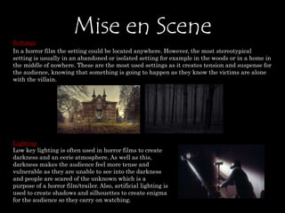 Codes and conventions in the horror genre | PPTX