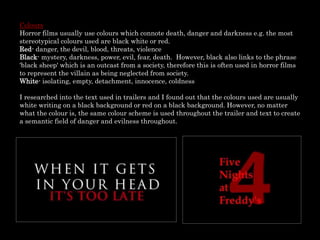 Codes and conventions in the horror genre | PPTX