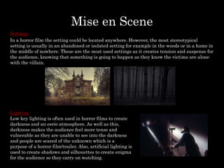 Codes and conventions in the horror genre | PPTX