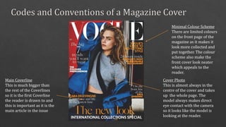 Codes and conventions of a magazine front cover | PPT