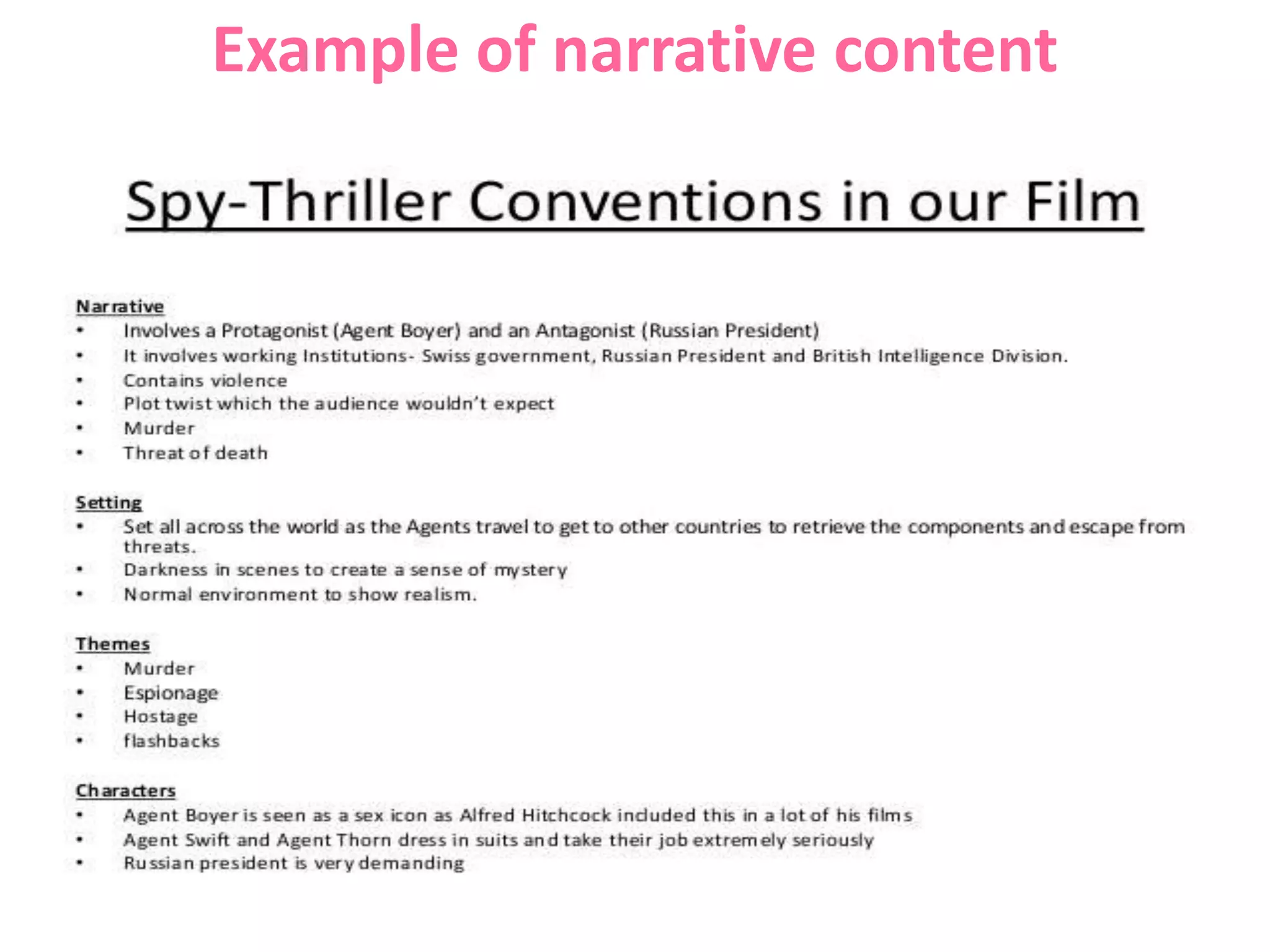 Codes and conventions media presentation | PPTX