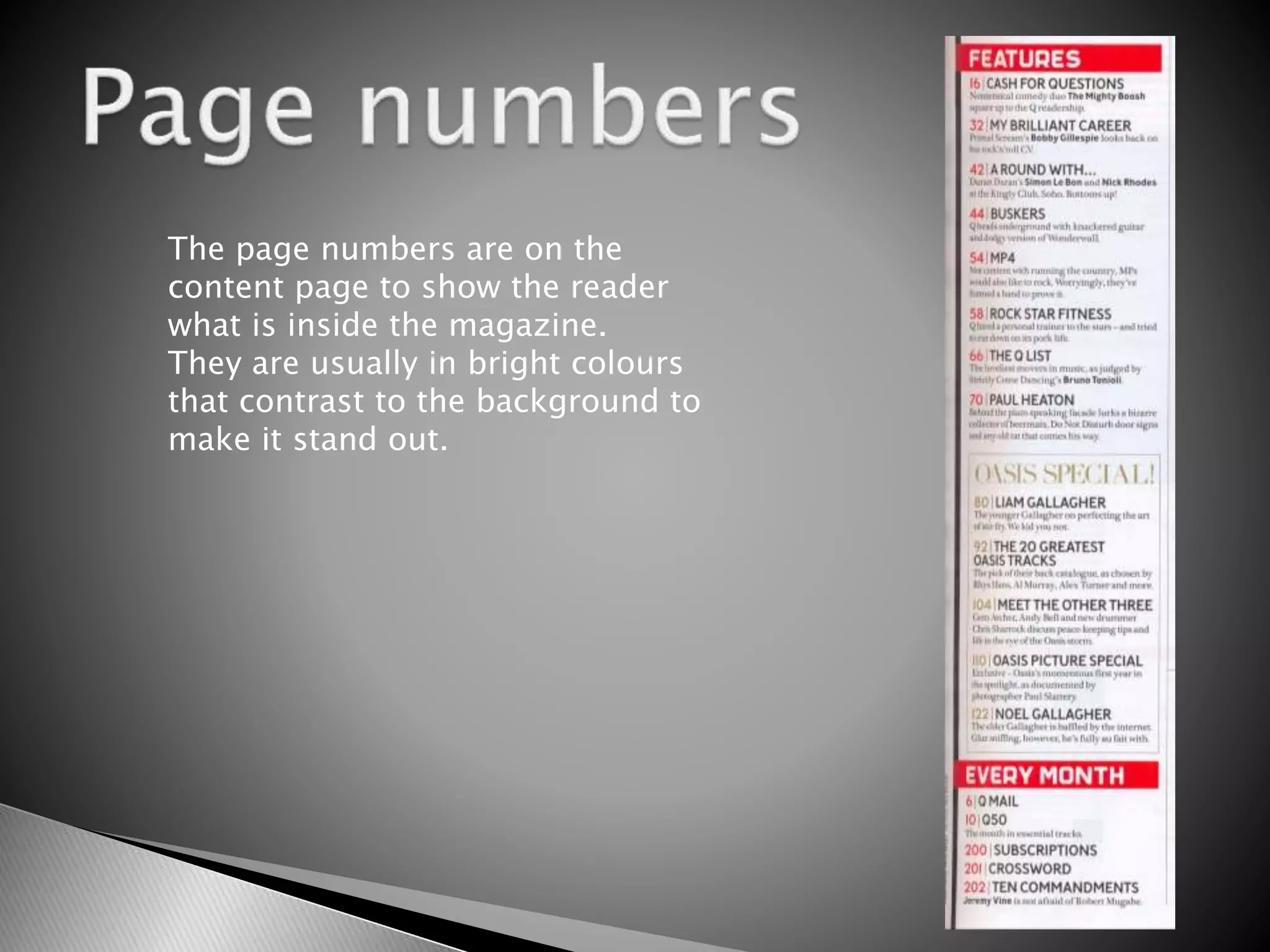 Codes and conventions of a contents page | PPT