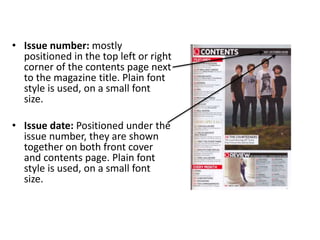 Codes and conventions of a contents page | PPT