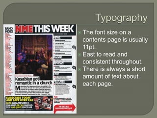 Codes and conventions of a contents page | PPT