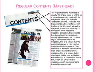 Codes and Conventions of a Contents Page | PPT