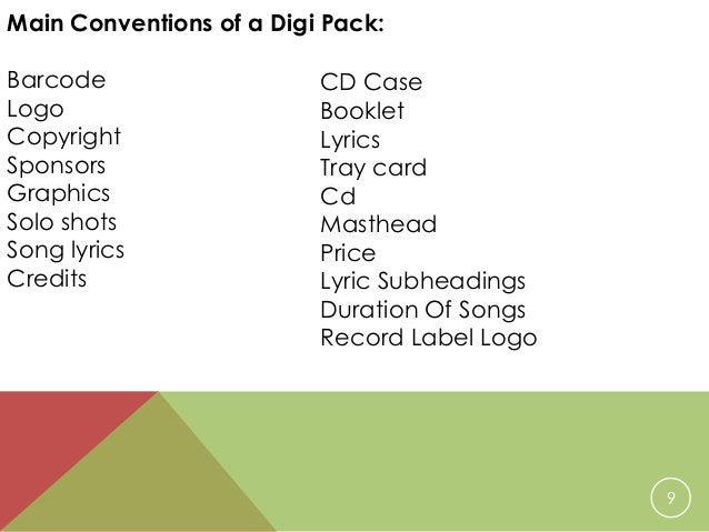 Codes and conventions of a digipack | PPTX