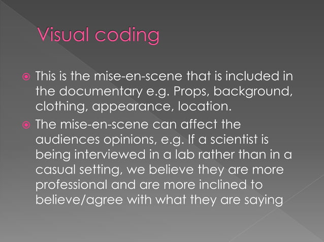 Codes and conventions of a documentary | PPT