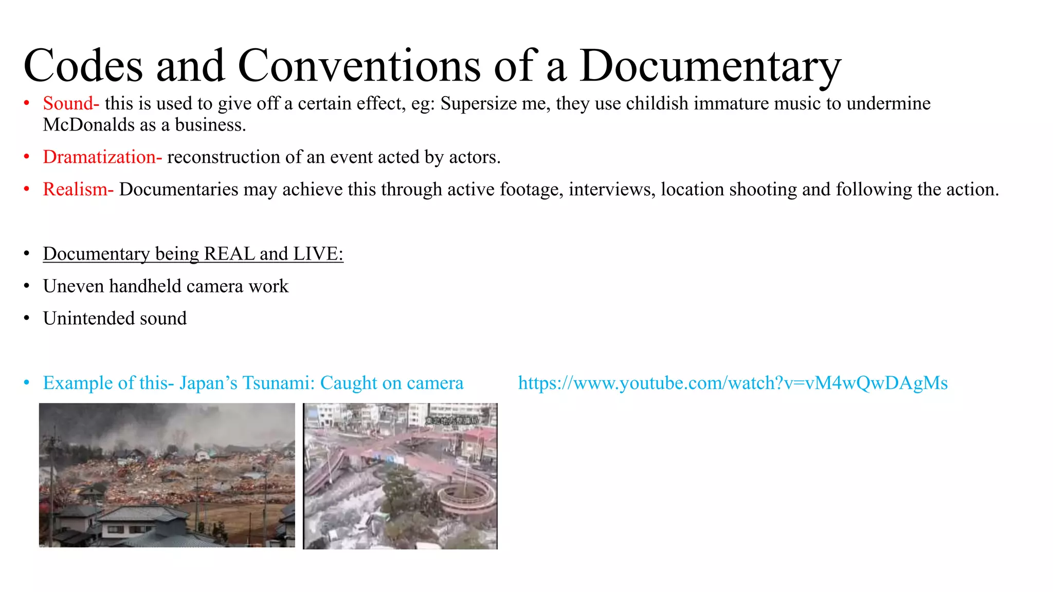 Codes and conventions of a documentary | PPT