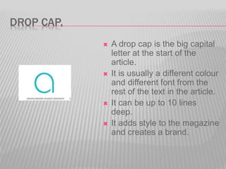 Codes and conventions of a double page spread | PPT