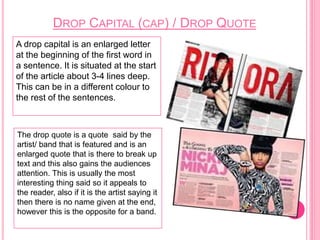 Codes and Conventions of a Music Magazine Double Page Spread | PPT