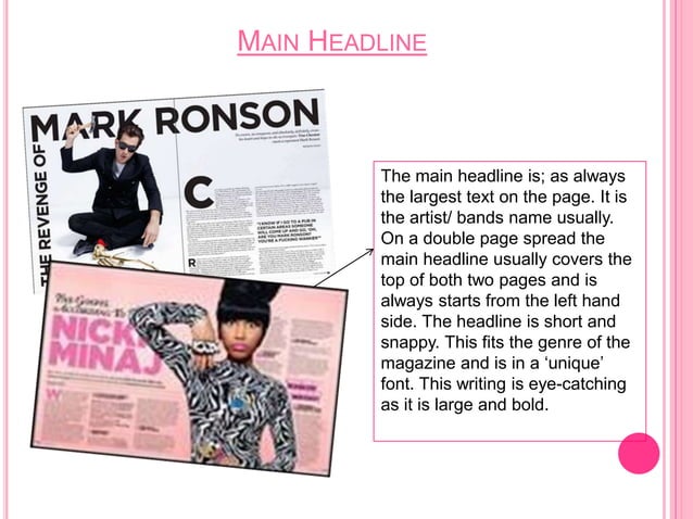 Codes and Conventions of a Music Magazine Double Page Spread | PPT