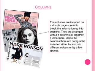 Codes and Conventions of a Music Magazine Double Page Spread | PPTX