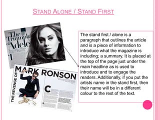 Codes and Conventions of a Music Magazine Double Page Spread | PPT